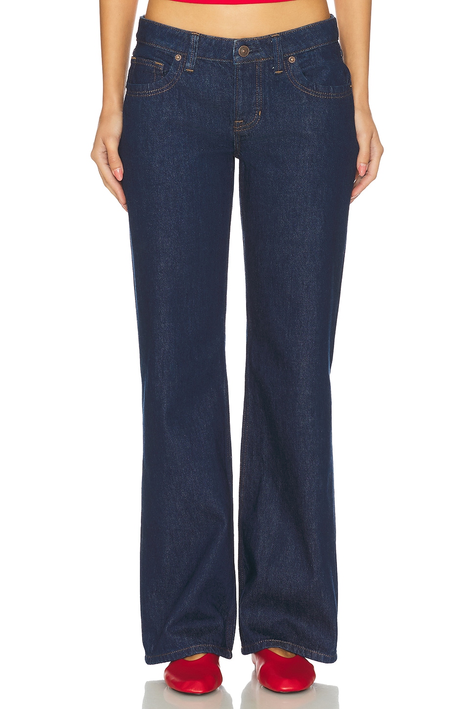 Free People x We The Free Tennessee Low Rise Bf In Rinse in Rinse