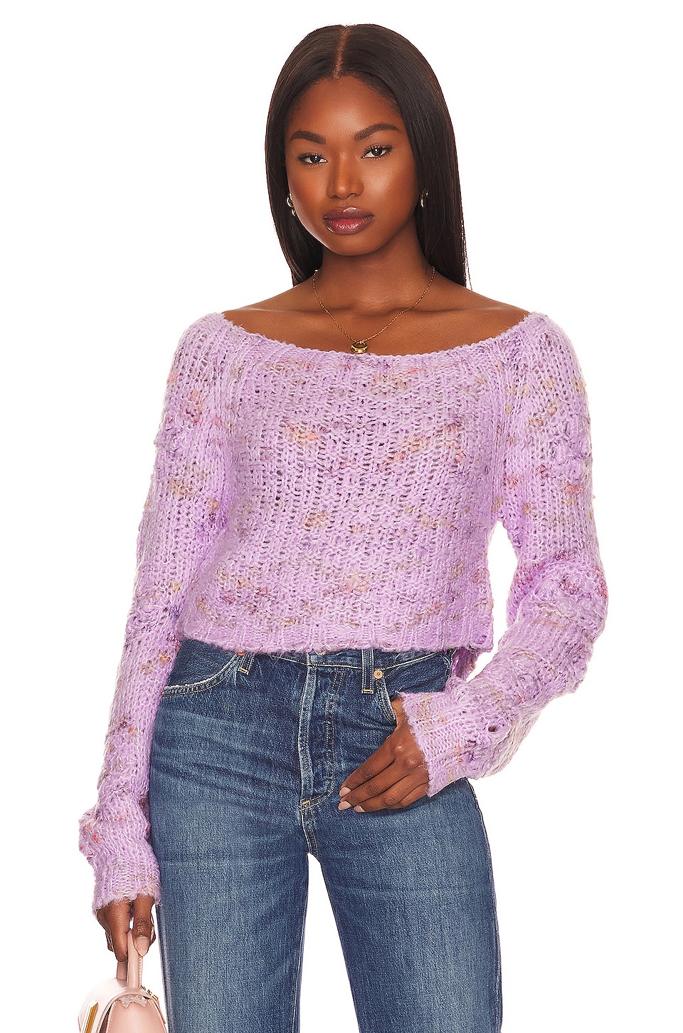 Free People Sunset Cloud Pullover in Violet Glow | REVOLVE