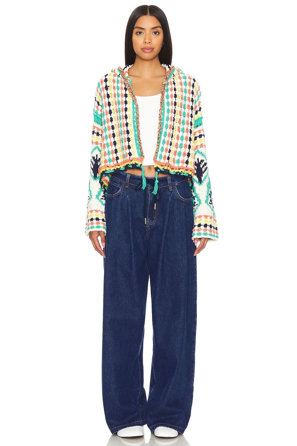 Free People Baja Baby Cardi in Baja Combo | REVOLVE