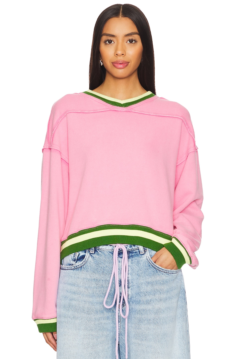 Free People Rio Sweatshirt in Pinky Promise Combo | REVOLVE