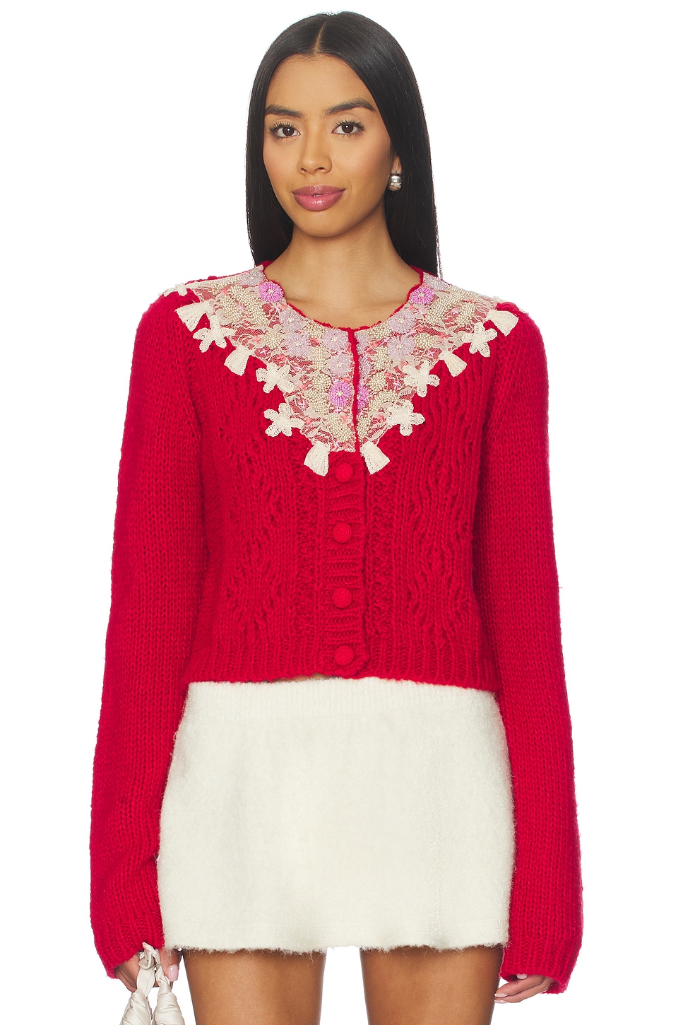 (取寄) フリーピープル レディース ピクシー カルディ Free People women Pixie Cardi Red Free People Pixie Cardi in Red | REVOLVE