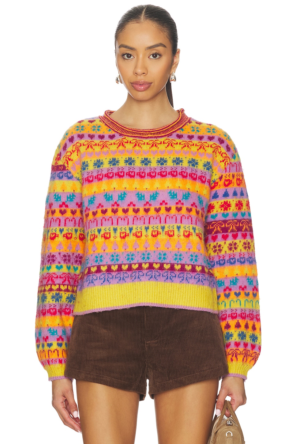 Free People Favorite Things Sweater in Bright Confetti Combo | REVOLVE