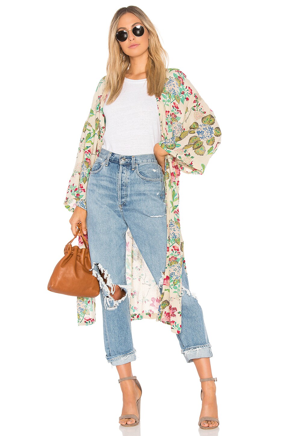 Free People Latimer Kimono in Neutral Combo | REVOLVE