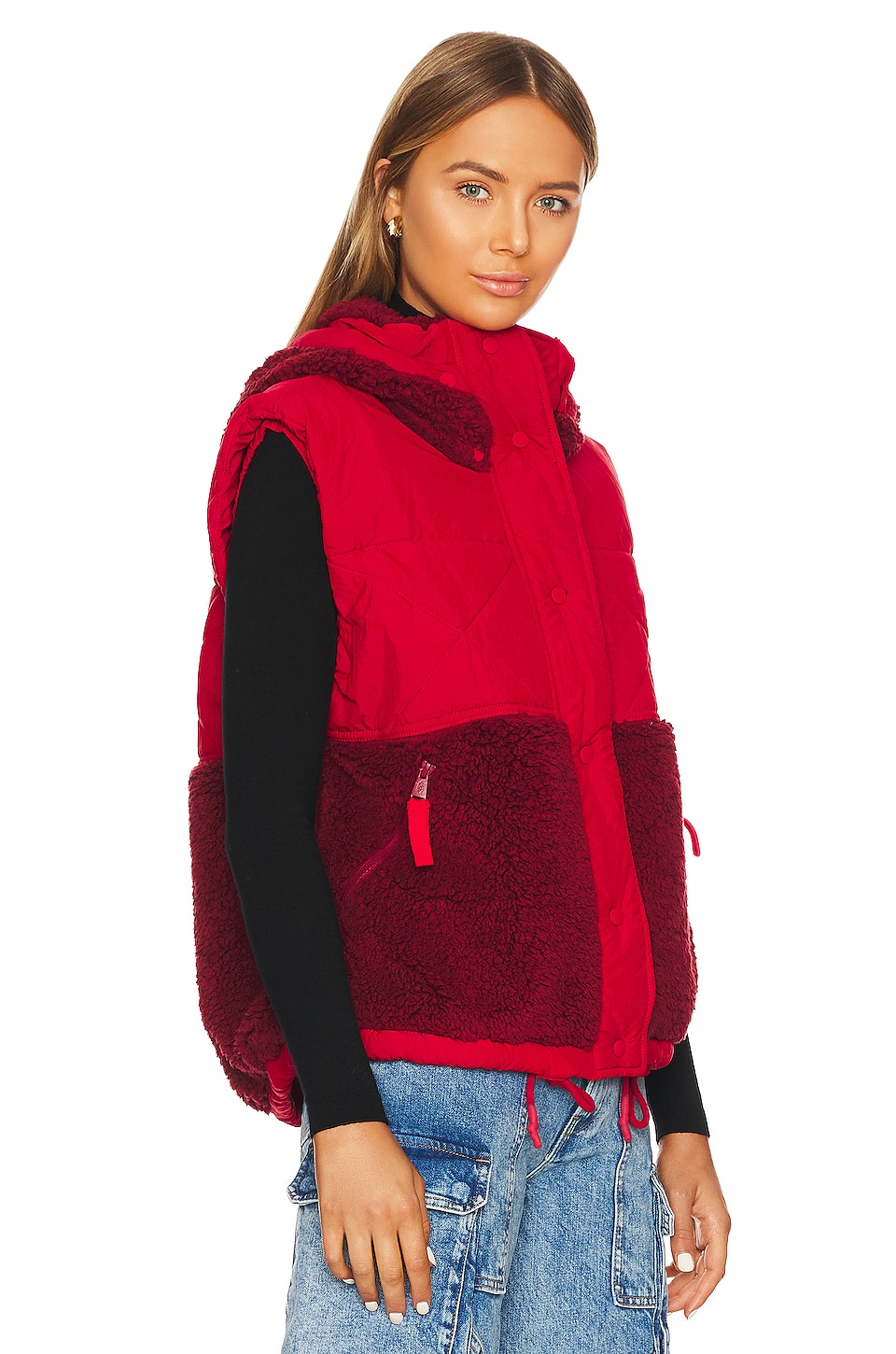 Free People x FP Movement Adventure Awaits Vest in Cherry Combo | REVOLVE