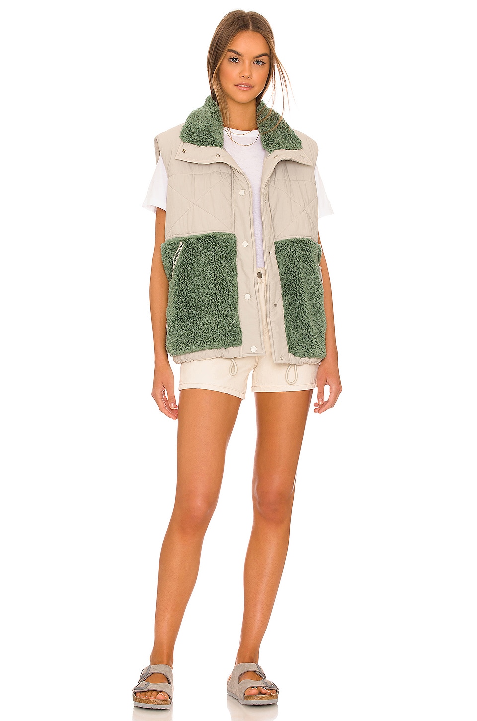 Free People x FP Movement Adventure Awaits Vest in Muted Beige Combo ...