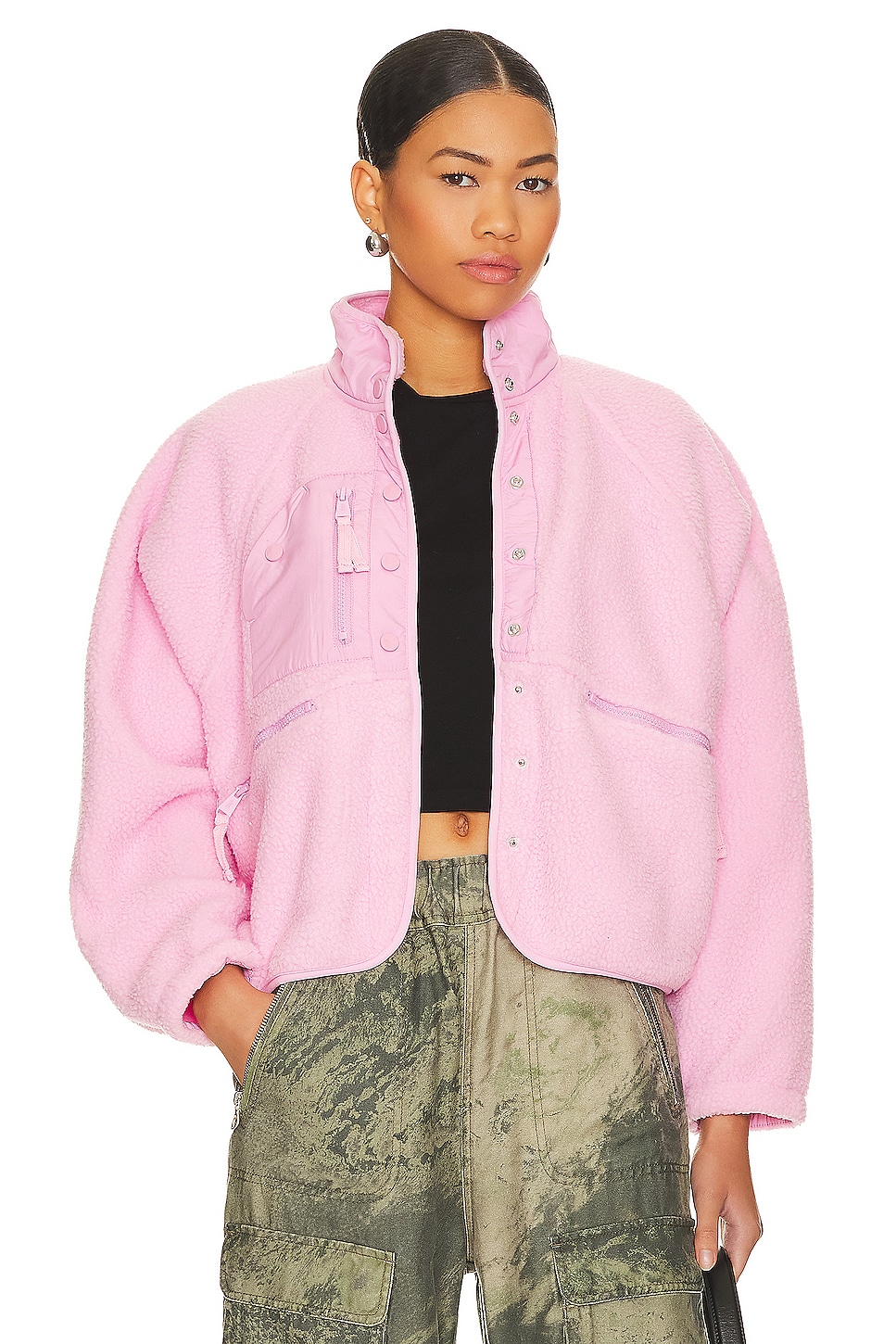 Free People X FP Movement Hit The Slopes Jacket In Prism Pink in Prism ...
