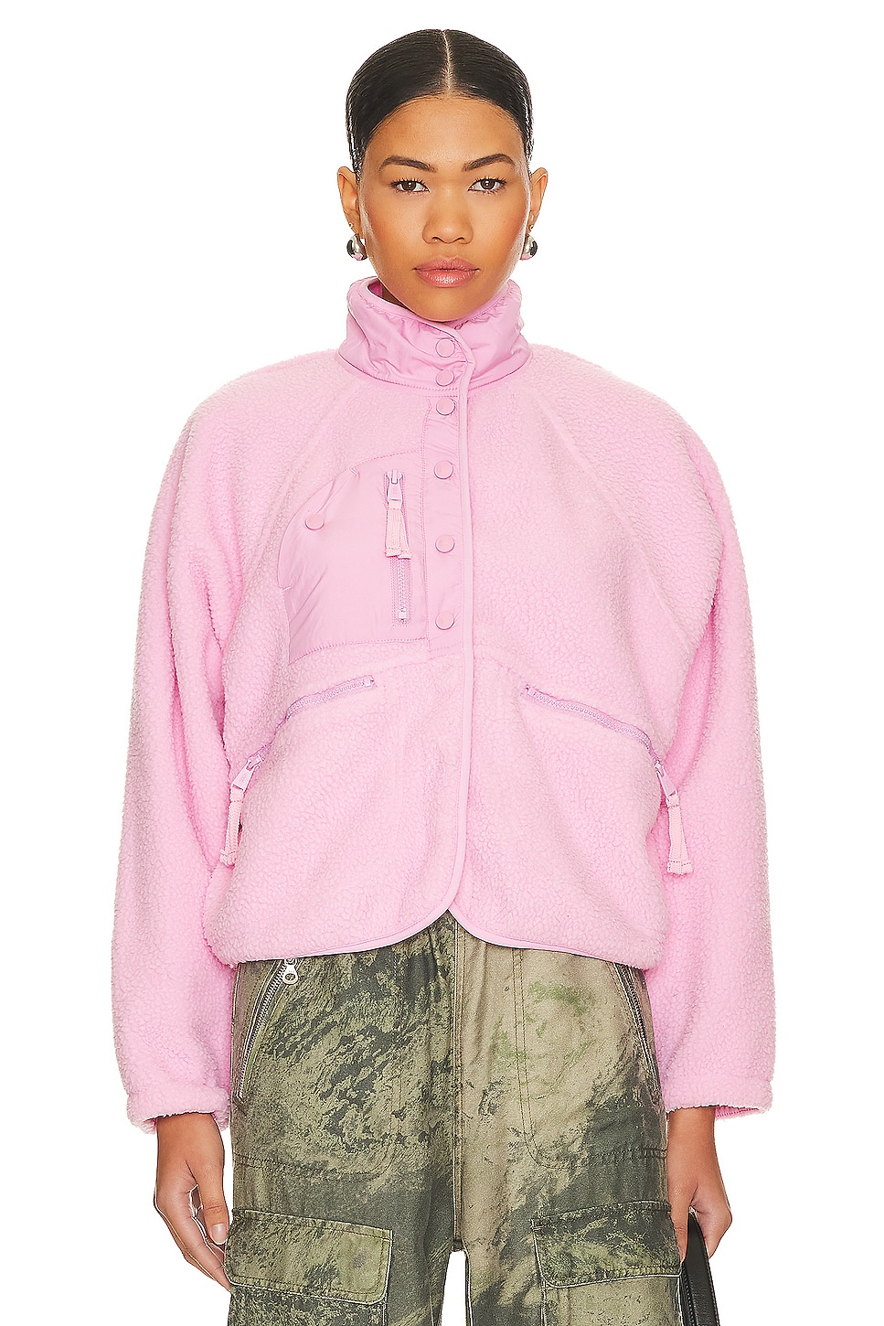 Free People X FP Movement Hit The Slopes Jacket In Prism Pink in Prism ...