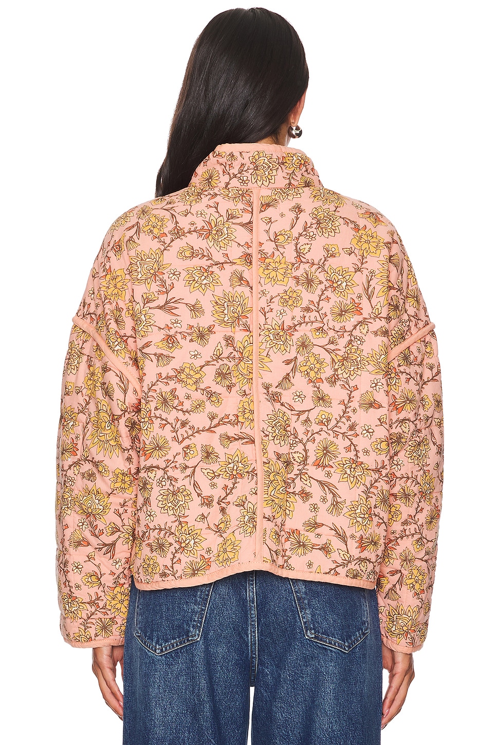 Free People Chloe Jacket in Peach Combo | REVOLVE