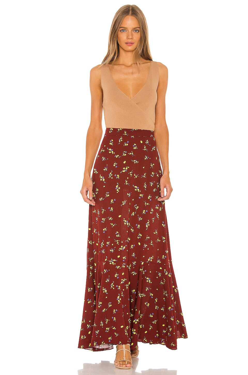 Free People Ruby's Forever Maxi Skirt in Brown | REVOLVE