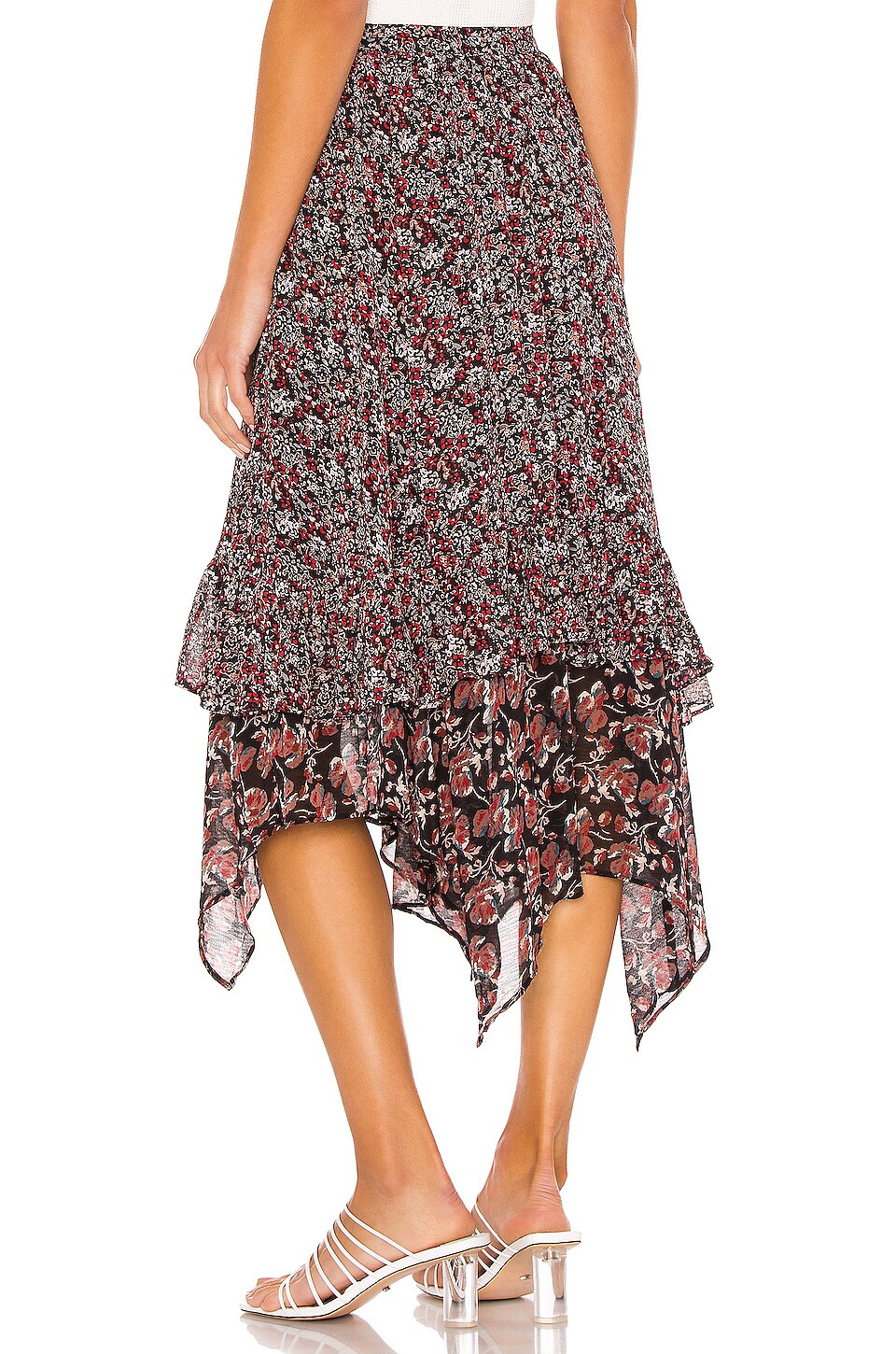 Free People Zuma Drippy Ruffle Skirt in Black | REVOLVE