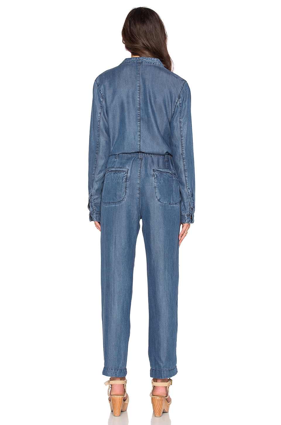 Free People Lou Denim Jumpsuit in Imperial | REVOLVE