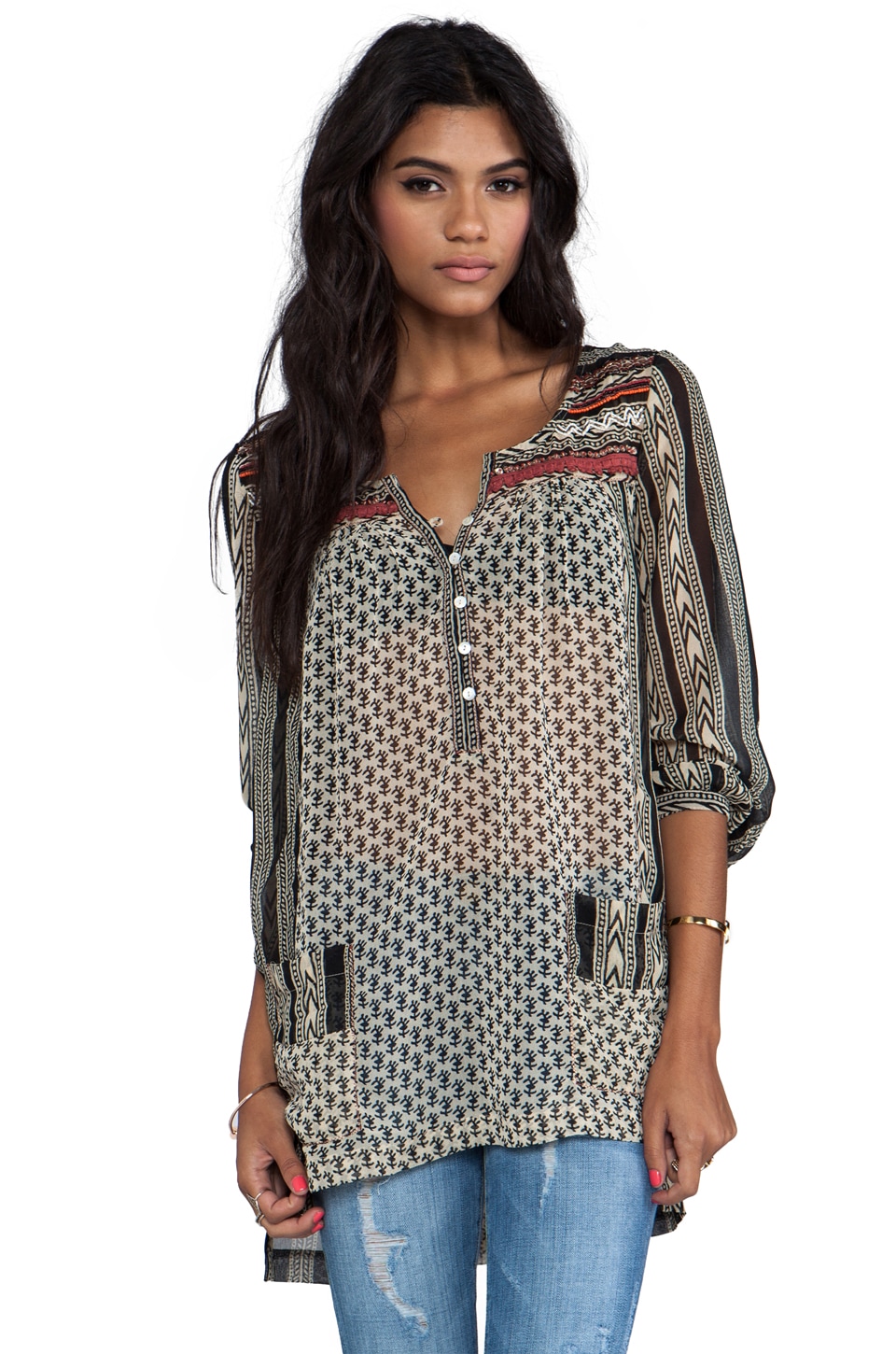 Free People Feather in the Wind Top in Tea Combo | REVOLVE