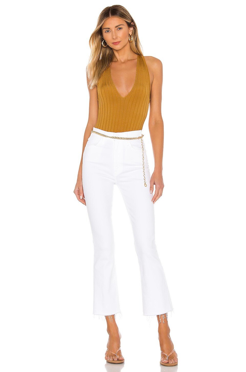 Free People Hot In Halters Bodysuit in Gold | REVOLVE