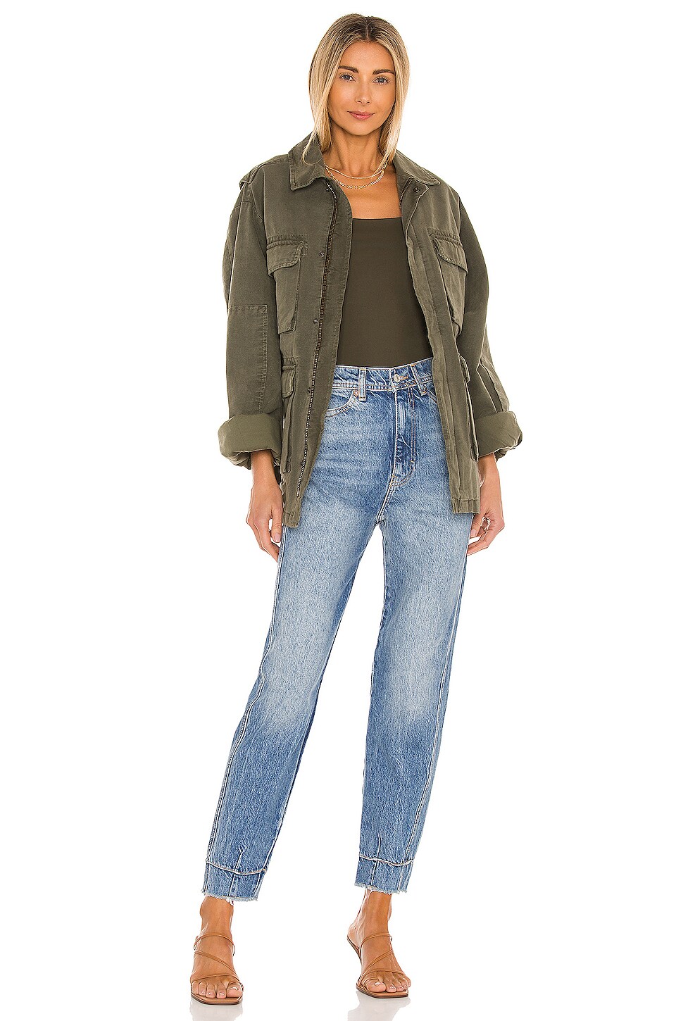 Free People Square Off Cami in Army | REVOLVE