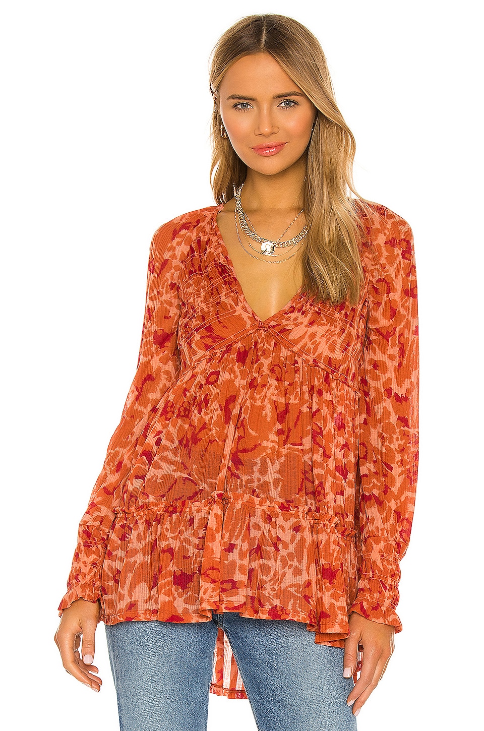 Free People Dark Romantic Tunic in Merlot Combo | REVOLVE