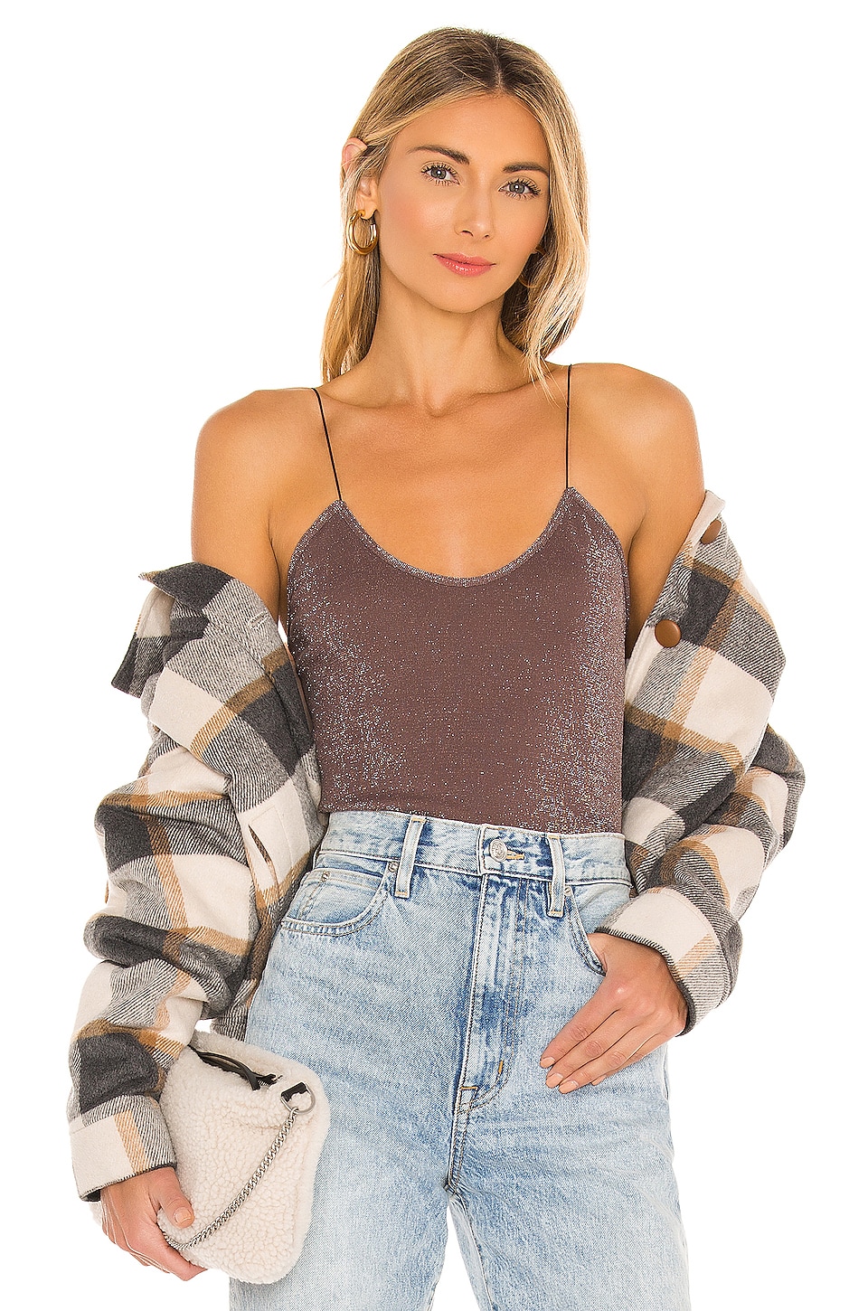 Free People Skinny Strap Sparkle Brami In Sparkle Revolve