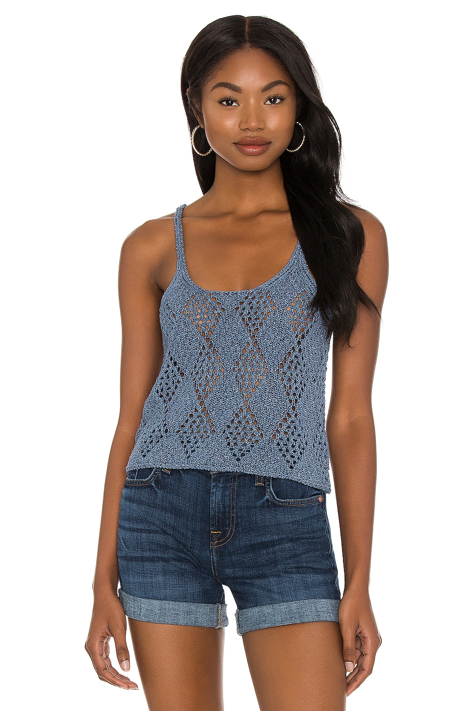 Free People Glisten Tank in Blue Shadow | REVOLVE