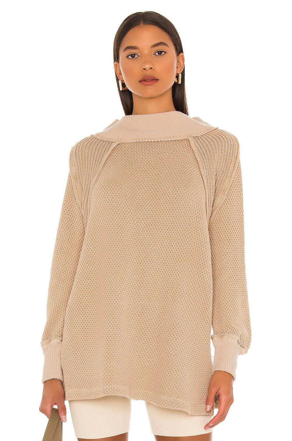 Free People She's A Keeper Top in Winter Wheat | REVOLVE