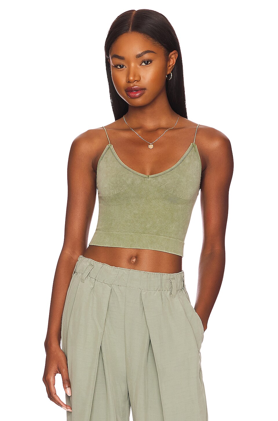 Free People X REVOLVE Ribbed V Neck Brami Tank in Cappuccino | REVOLVE