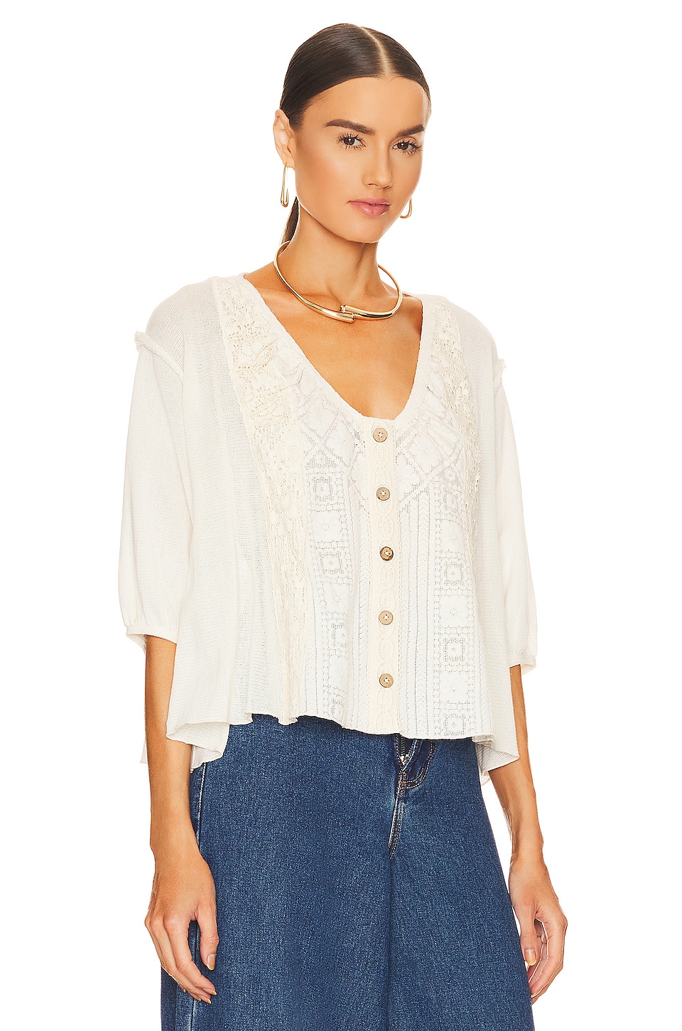 Free People Mae Top in Ivory | REVOLVE