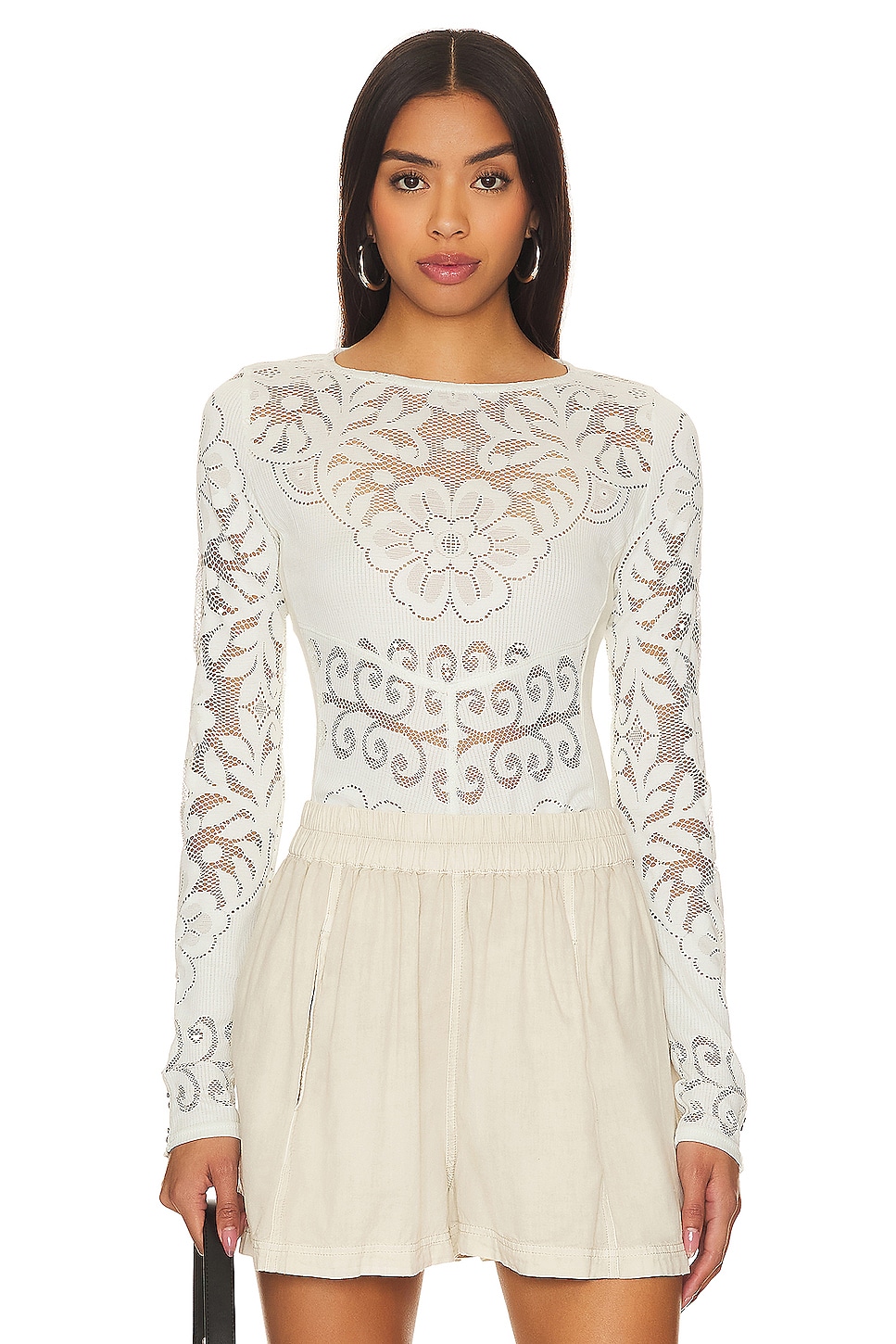 Free People Wild Roses Top in Pastry Cream | REVOLVE