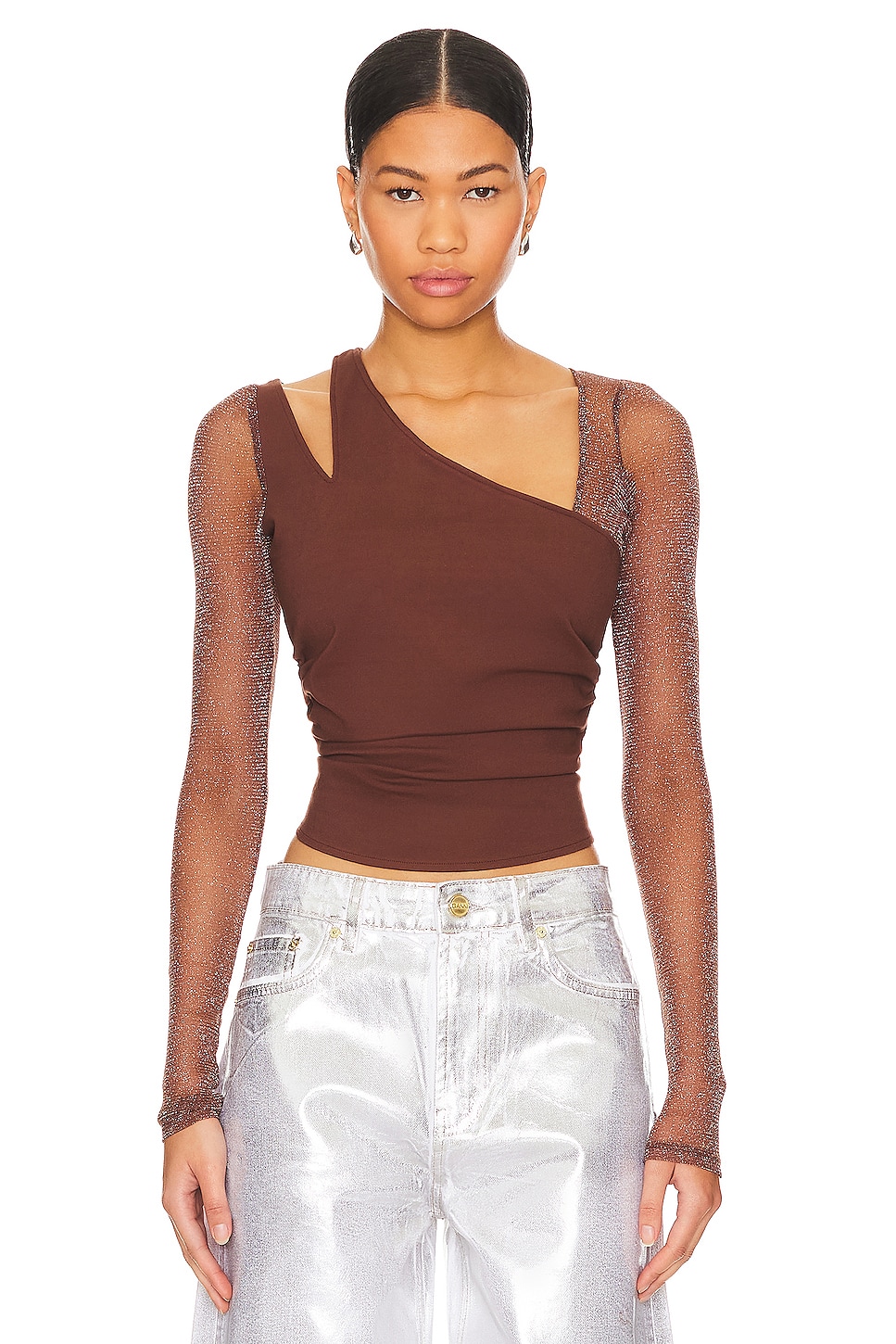 Free People x REVOLVE Janelle Layered Top in Chocolate Love | REVOLVE