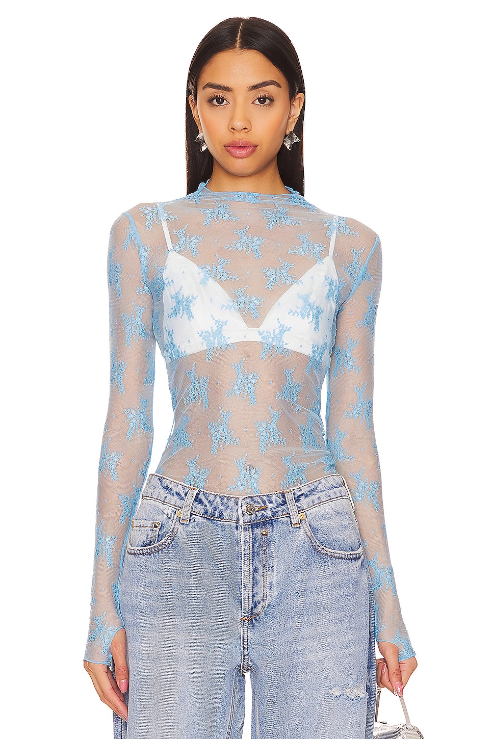 Free People Lady Lux Layering Top in Blue Bell | REVOLVE