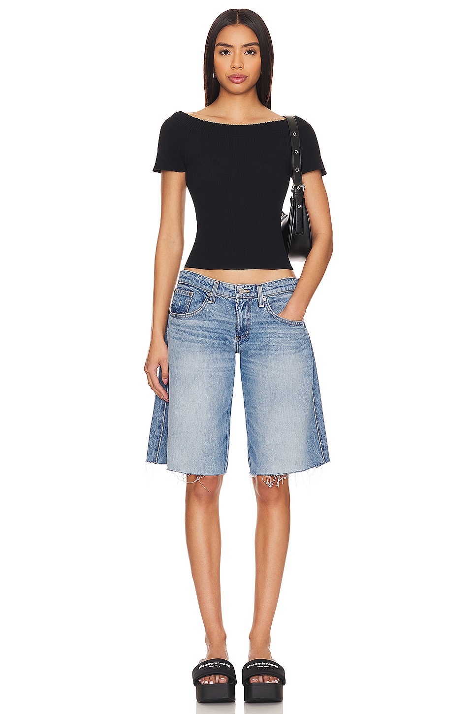 Free People X Intimately FP Ribbed Seamless Off Shoulder Top In Black ...