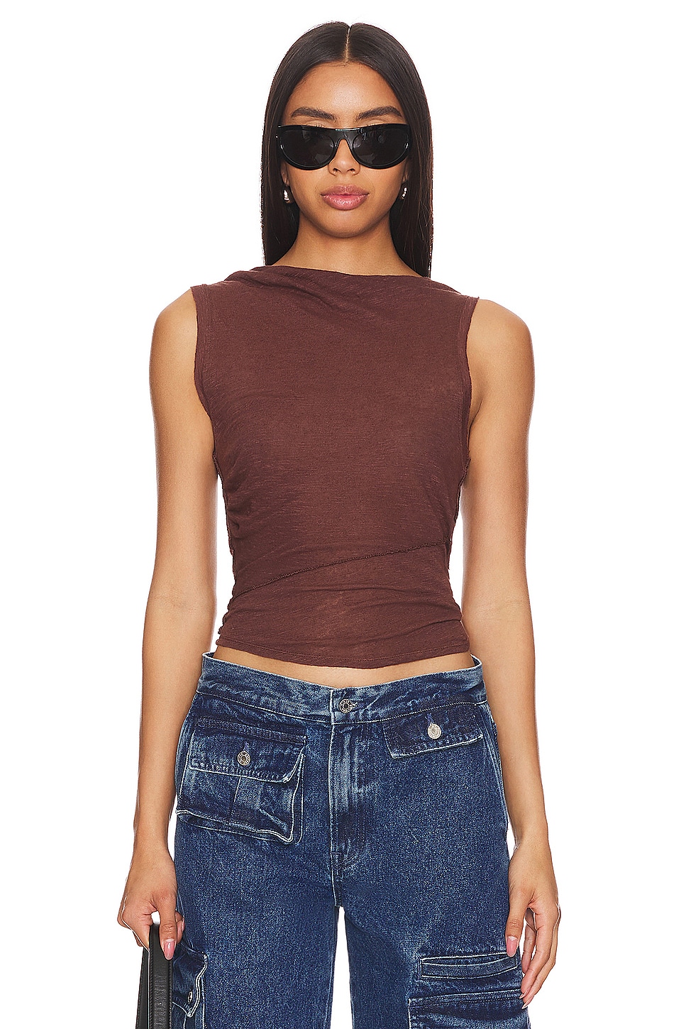 Free People Fall For Me Tee in Mocha | REVOLVE