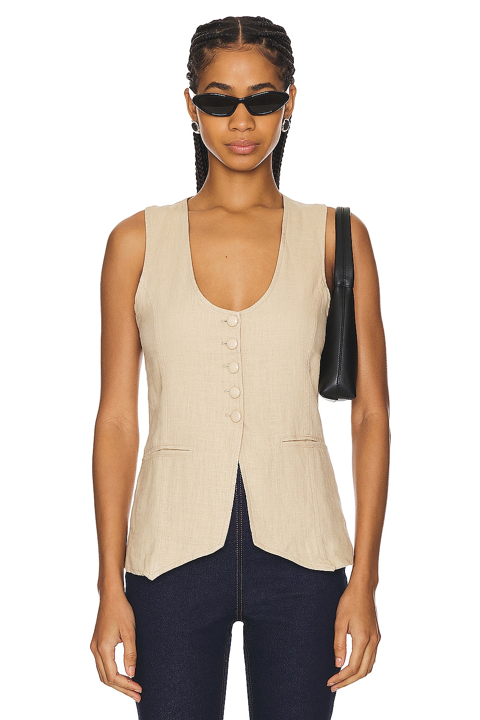 Free People Millie Vest in Semolina | REVOLVE