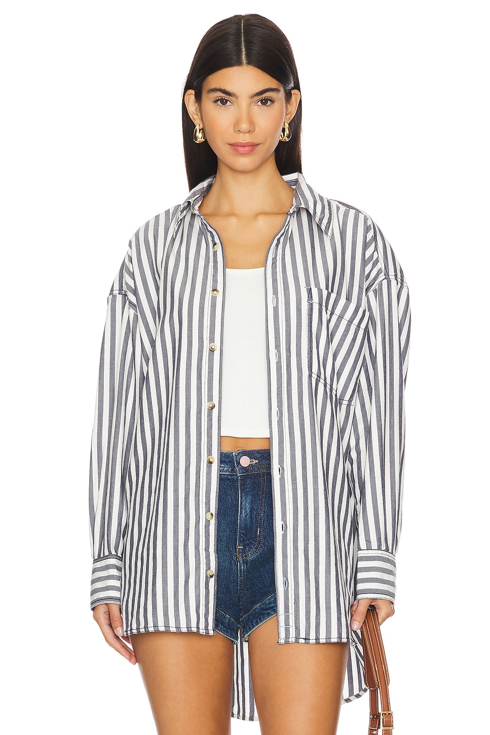 Free People x We The Free Freddie Shirt in Nautical Navy Combo | REVOLVE