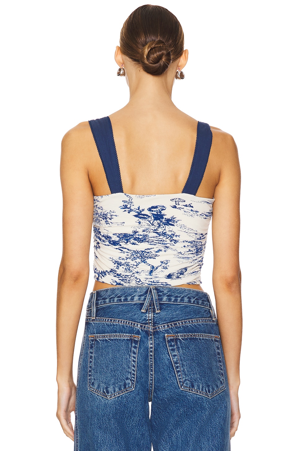 Free People Printed 2 Tone Tank in Ivory Combo | REVOLVE