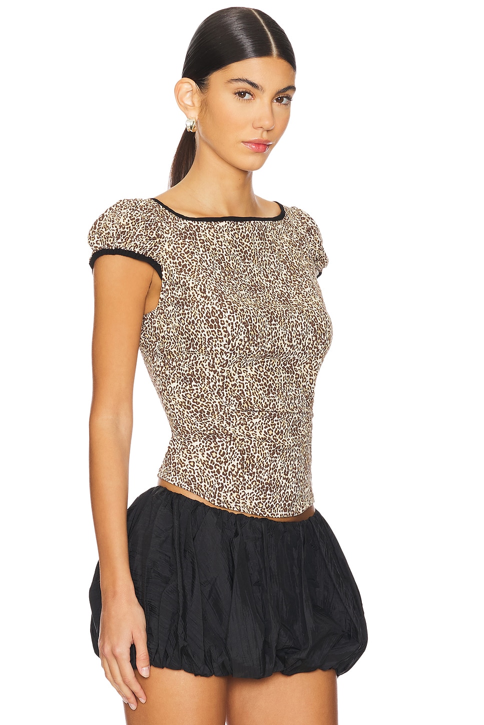 Free People x REVOLVE Cheetah Baby Blouse in Snow Leopard Combo | REVOLVE