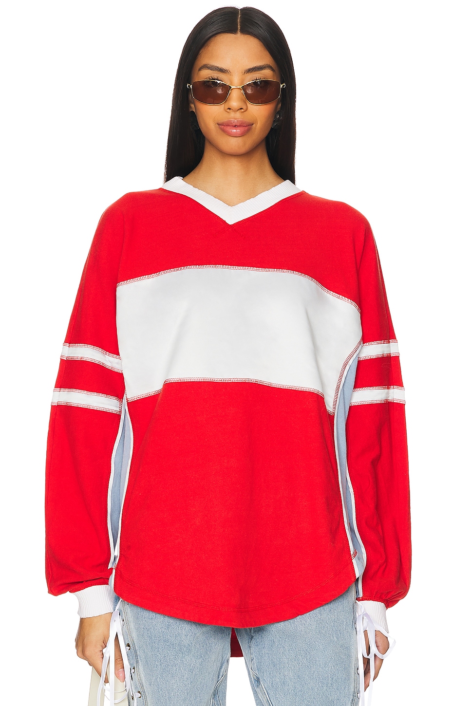 Free People x FP Movement Rugby Ready Layer Top in Winterberry Combo ...