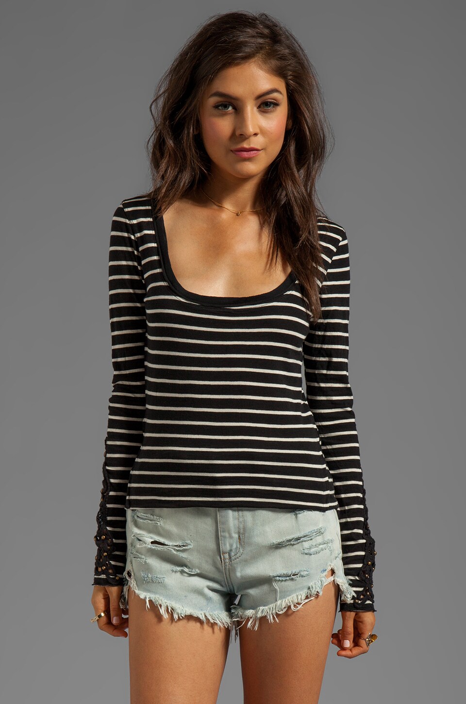Free People Hard Candy Cuff Top in Black Combo | REVOLVE
