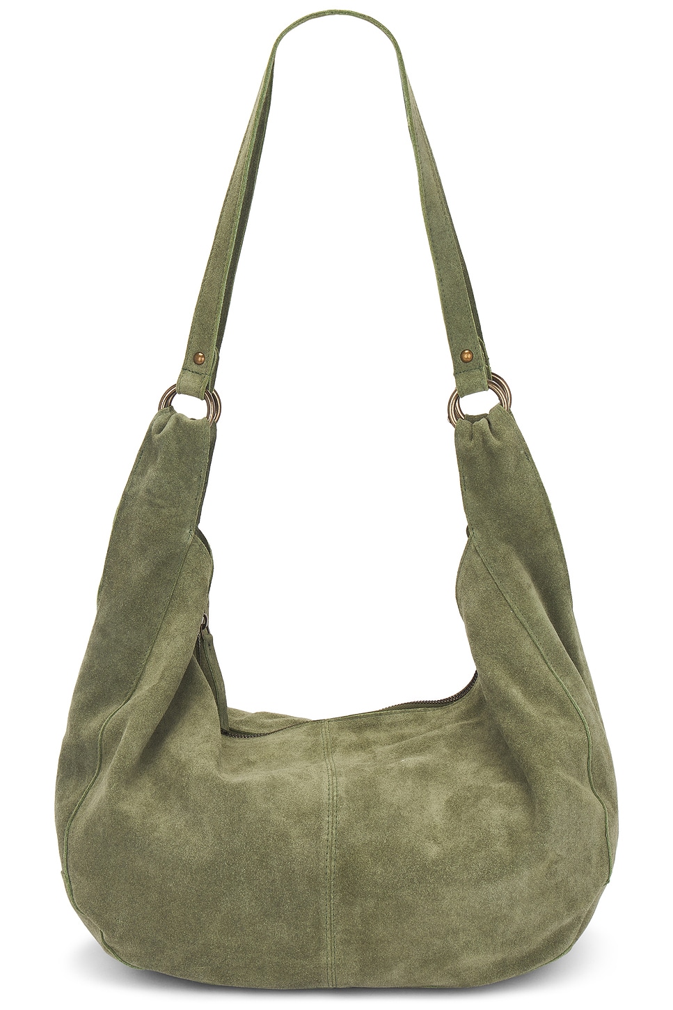 Free People Roma Suede Tote in Olive Moss | REVOLVE