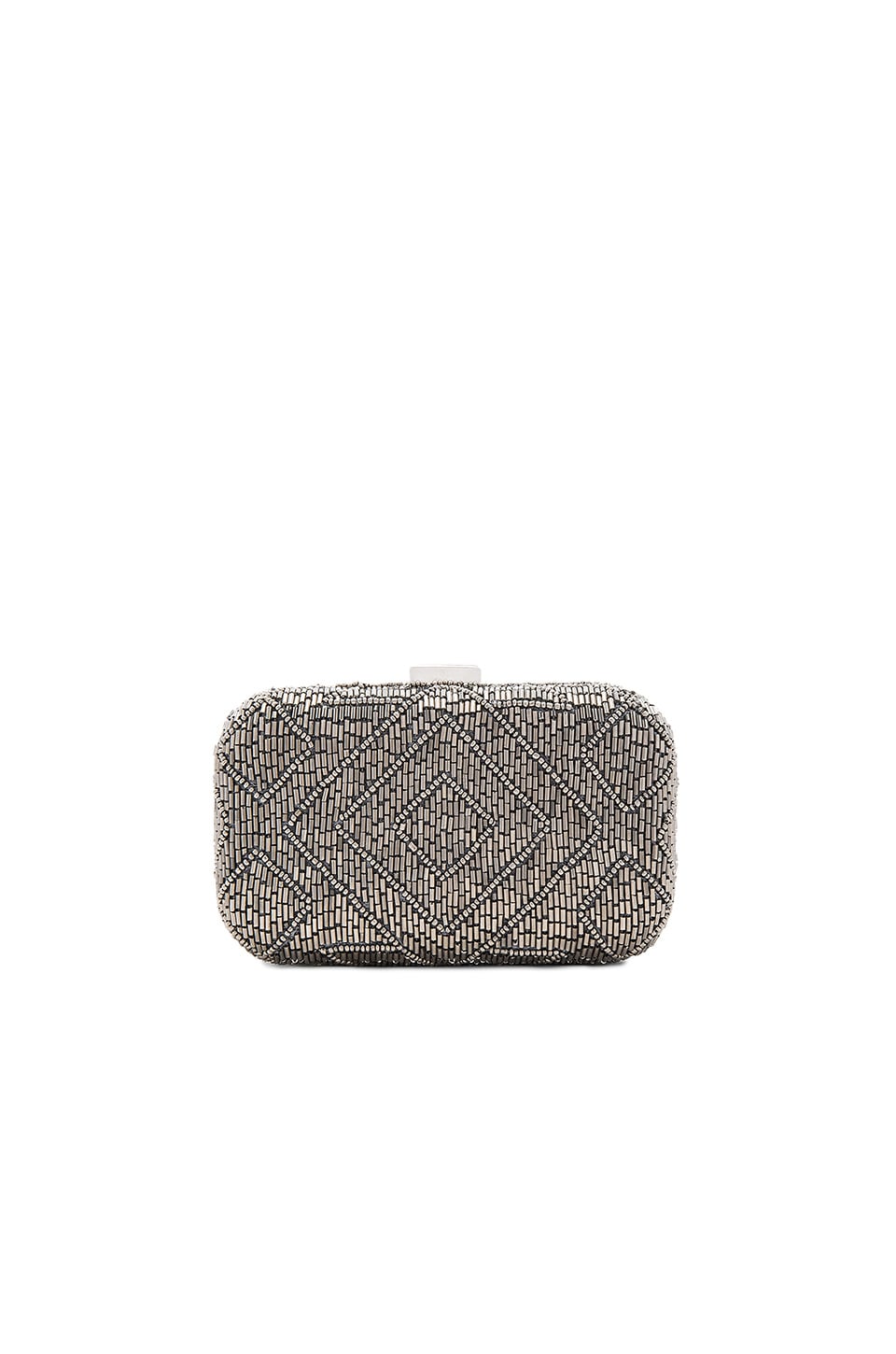 From St Xavier Hayley Box Clutch in Silver | REVOLVE