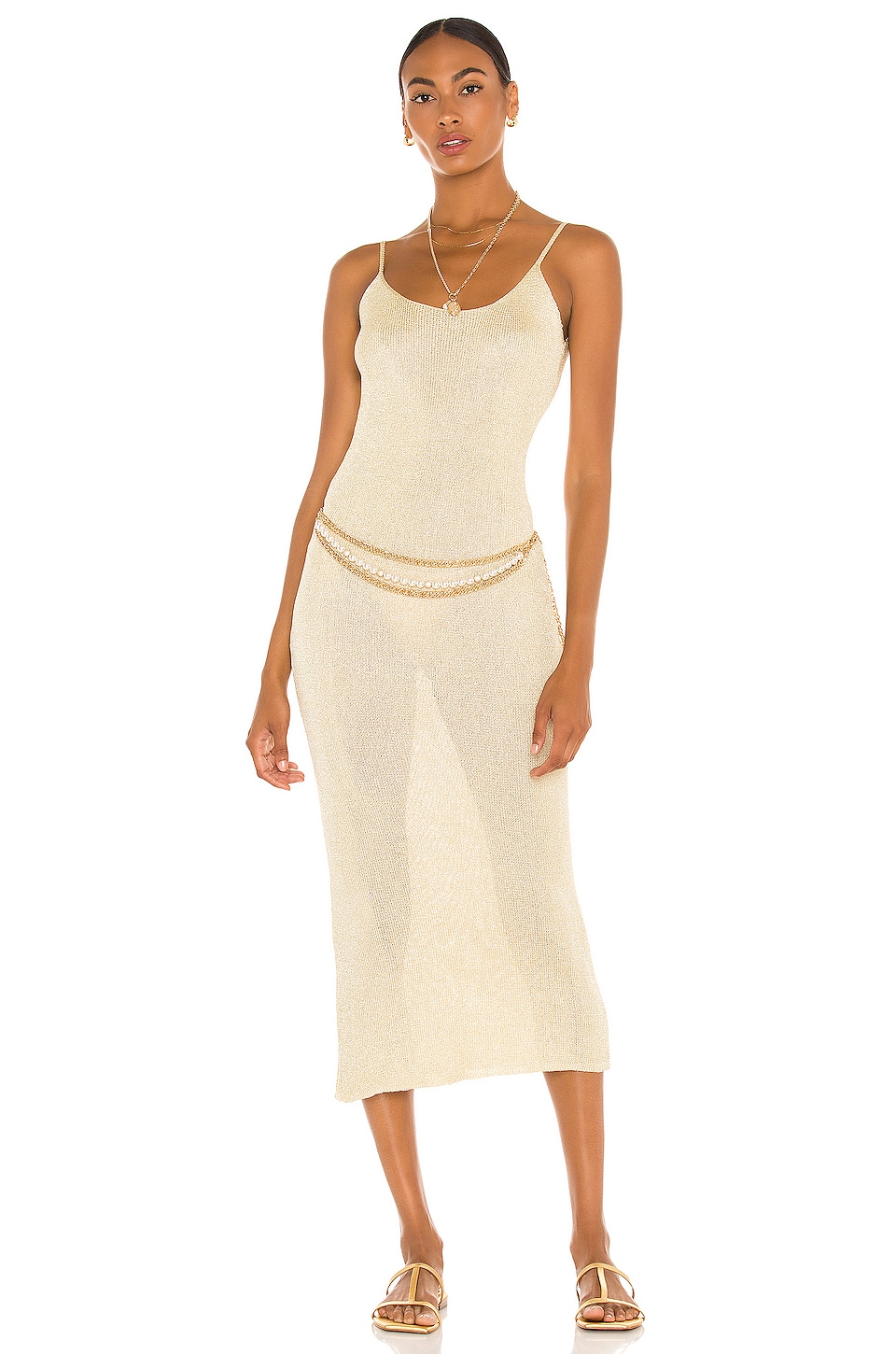 Flook The Label Freya Dress in Gold Metallic | REVOLVE