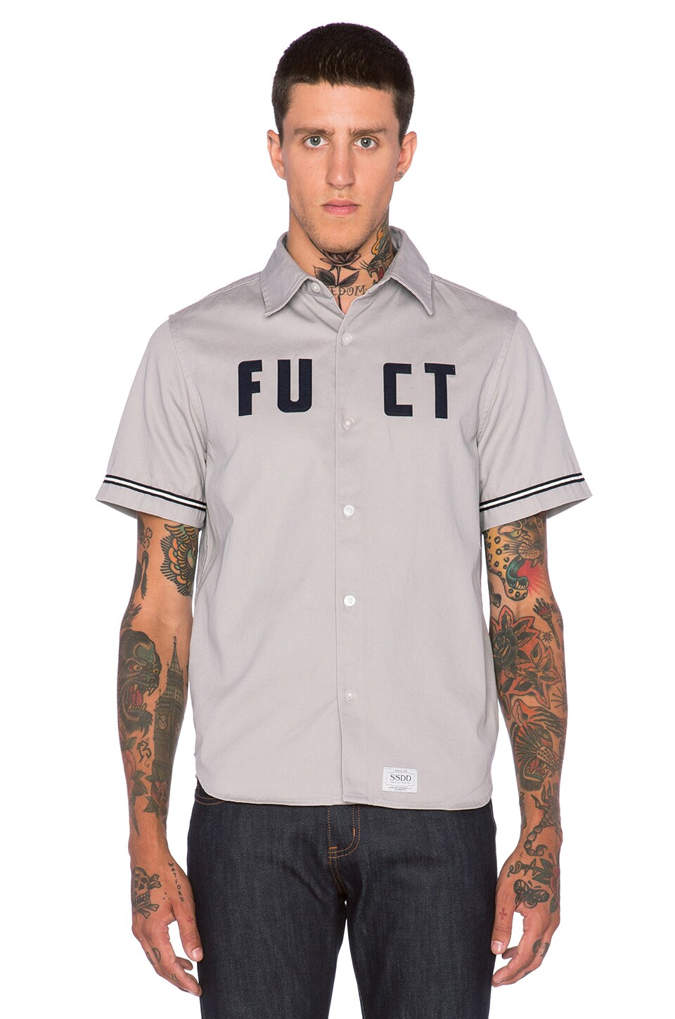Fuct 69 Baseball Shirt in Grey | REVOLVE