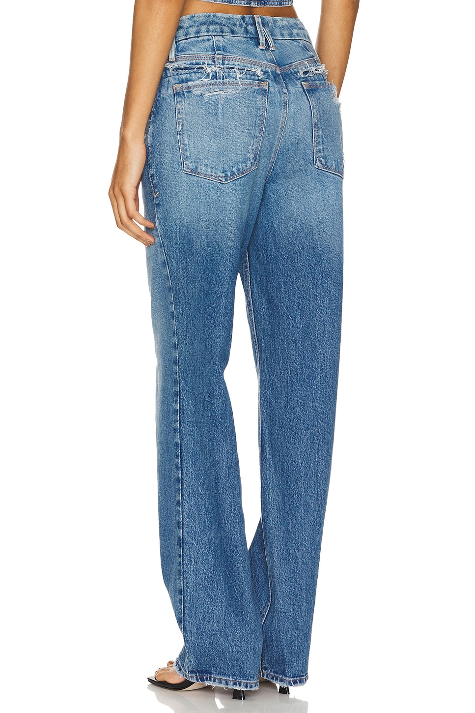 Good American GOOD 90's YOKE Jeans in Indigo633 | REVOLVE