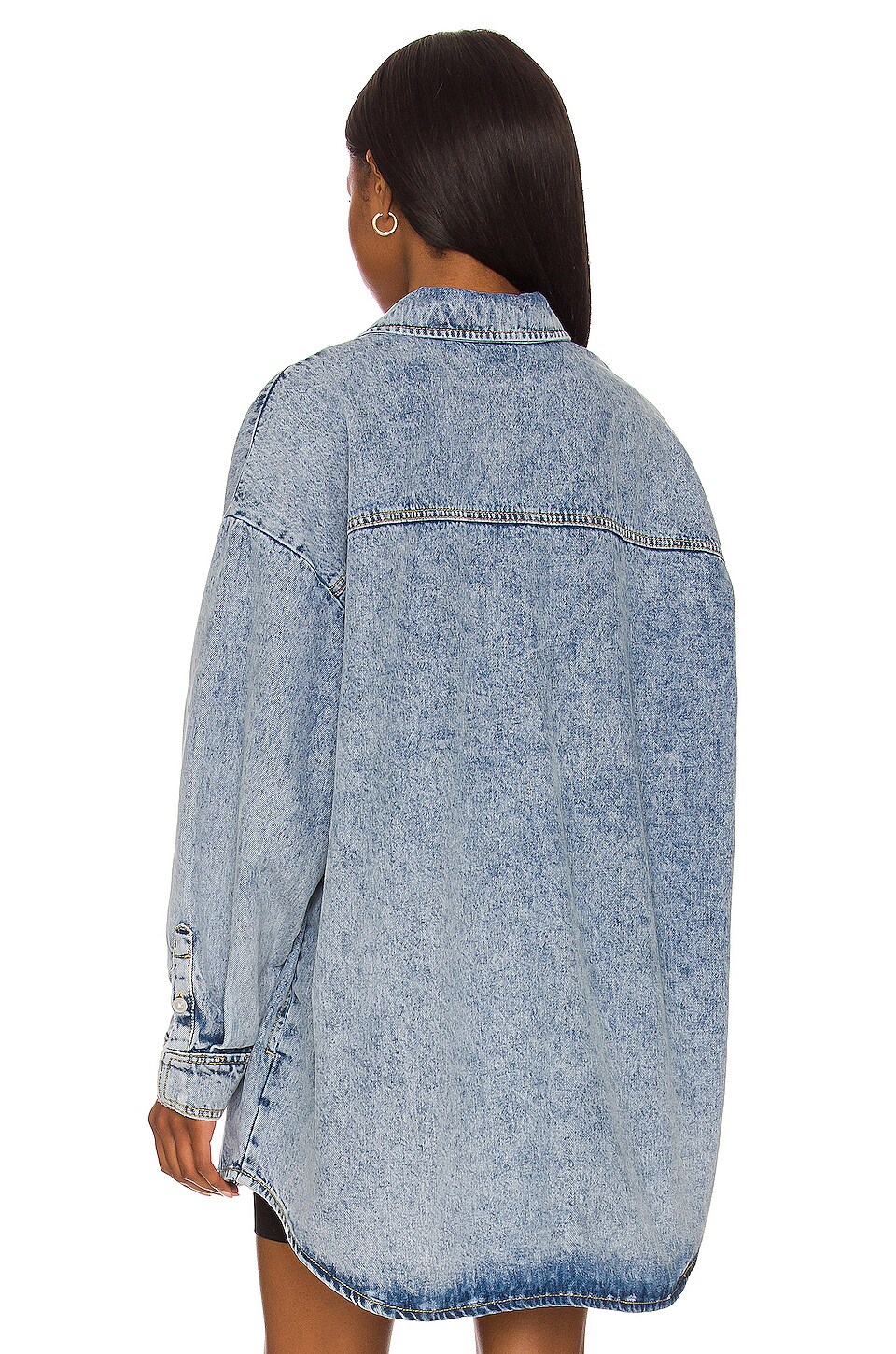 Good American Denim Shacket in Indigo299 | REVOLVE