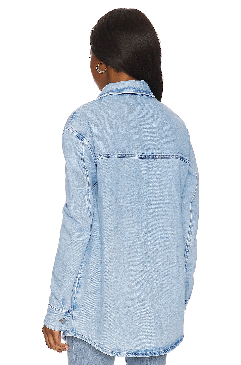 Good American Denim Redesign Shacket in Indigo279 | REVOLVE