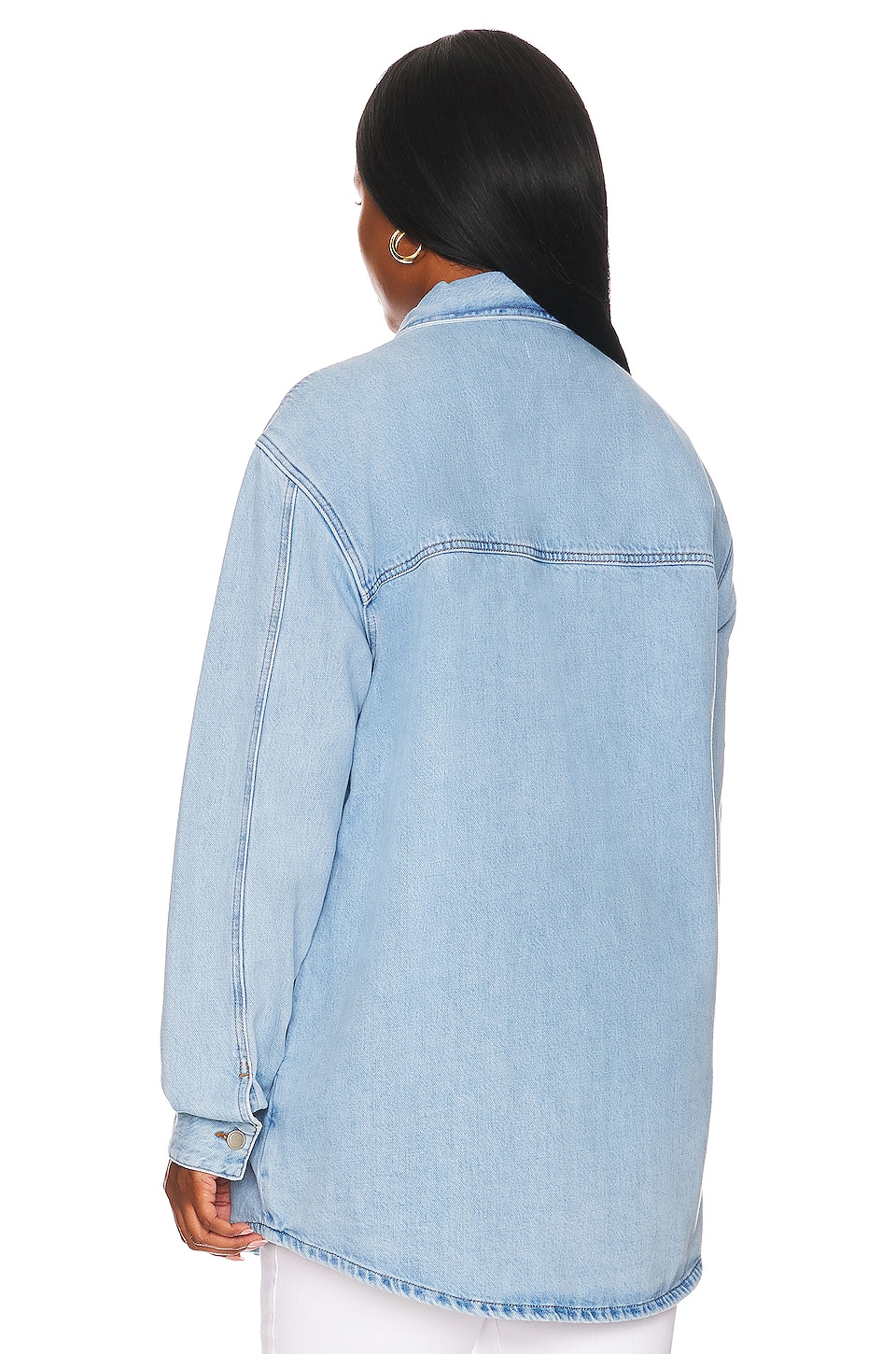 Good American Denim Redesign Shacket in Indigo279 | REVOLVE