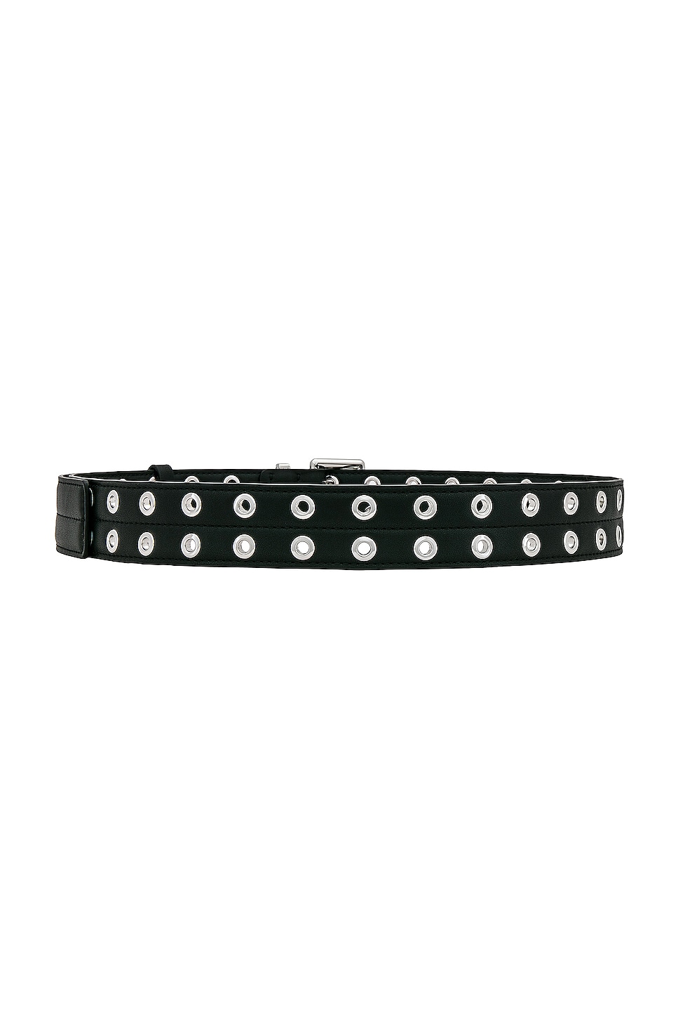 Ganni Double Eyelet Belt in Black | REVOLVE