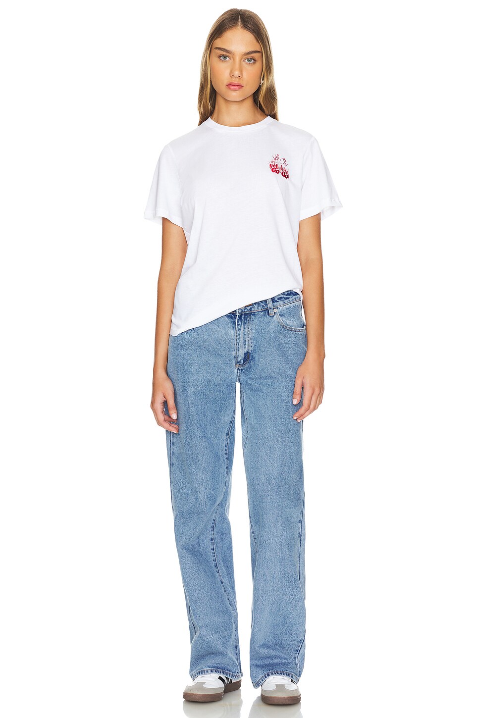 Ganni Gogo Relaxed T-shirt in Bright White | REVOLVE