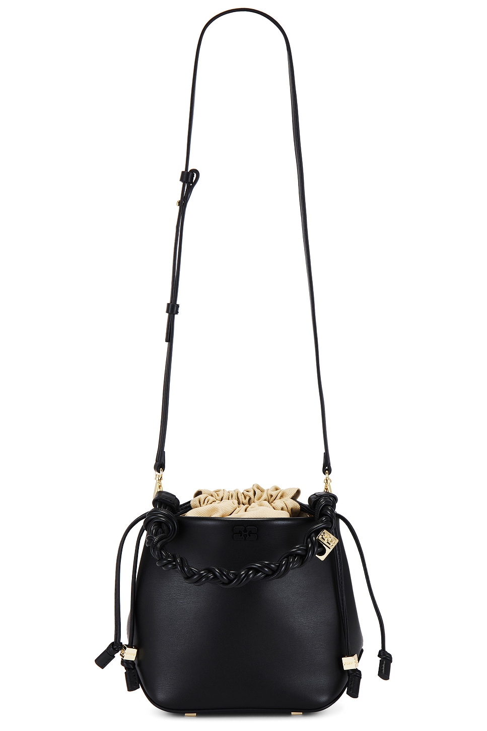 Ganni Bou Bucket Bag in Black | REVOLVE