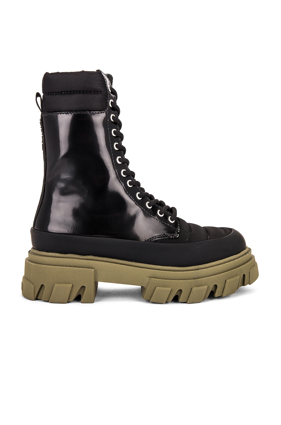 Ganni Combat Boot in Black | REVOLVE