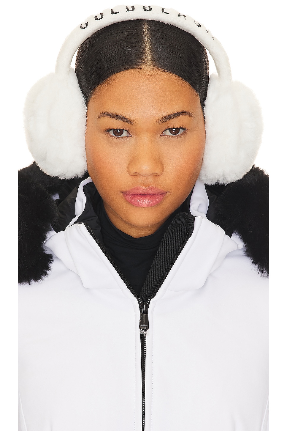 Goldbergh Fluffy Ear Warmers in White | REVOLVE