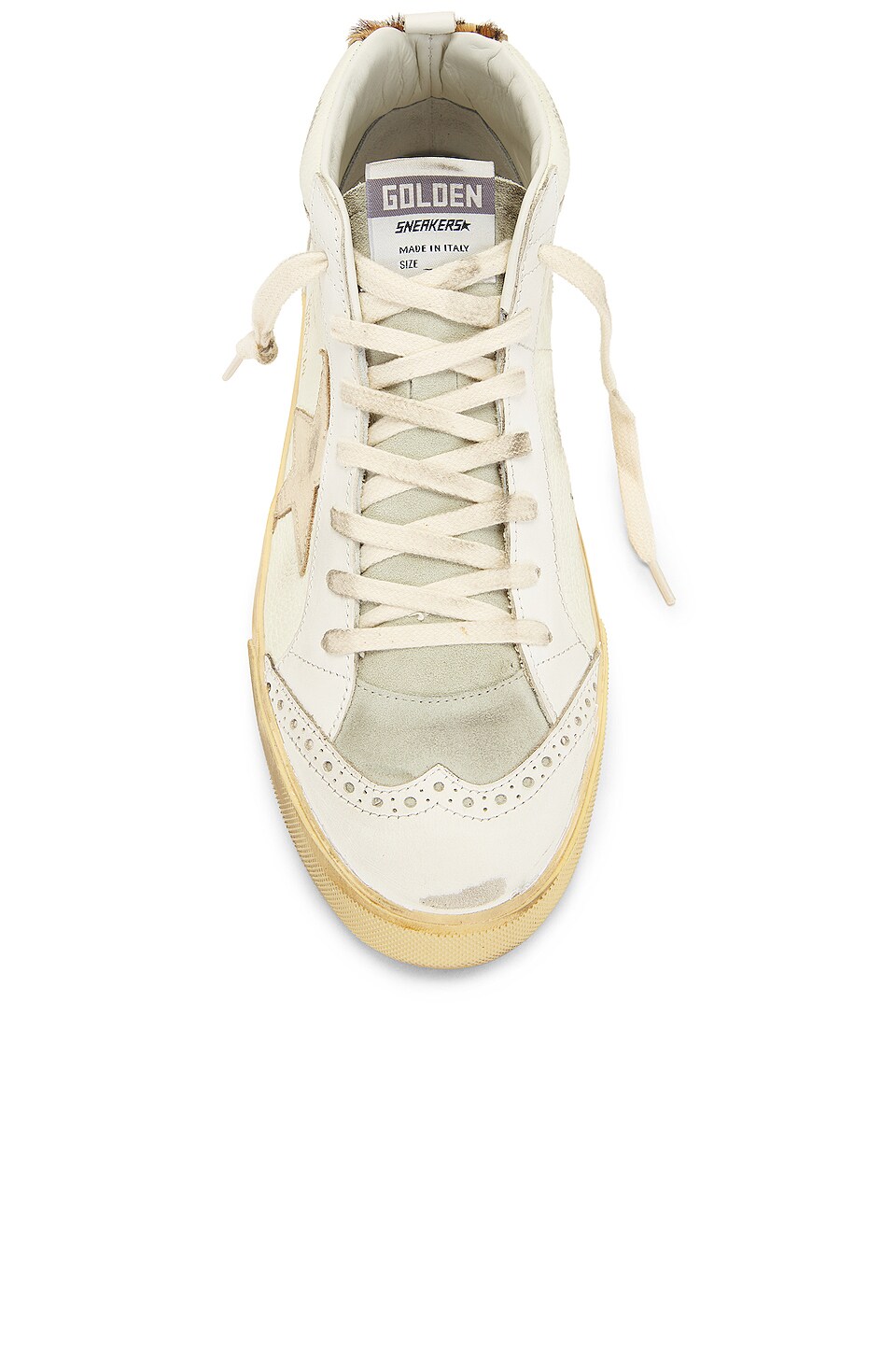 Golden Goose Mid Star Drummer Shoe in Cream, Ice, White, Platinum ...
