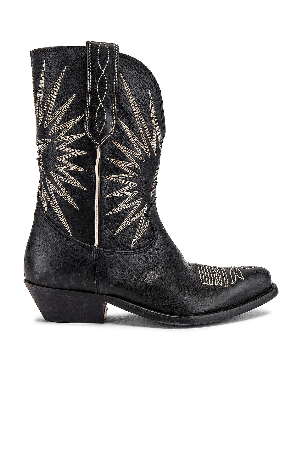 Golden Goose Wish Star Low Boots in Black Leather | REVOLVE